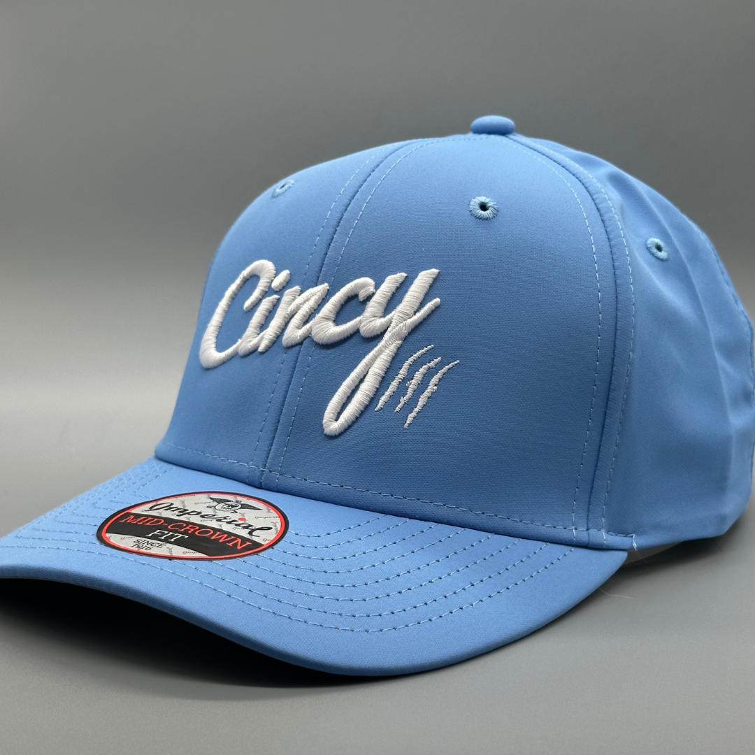 Mid-Crown - Powder Blue w/ White – The Cincy Hat